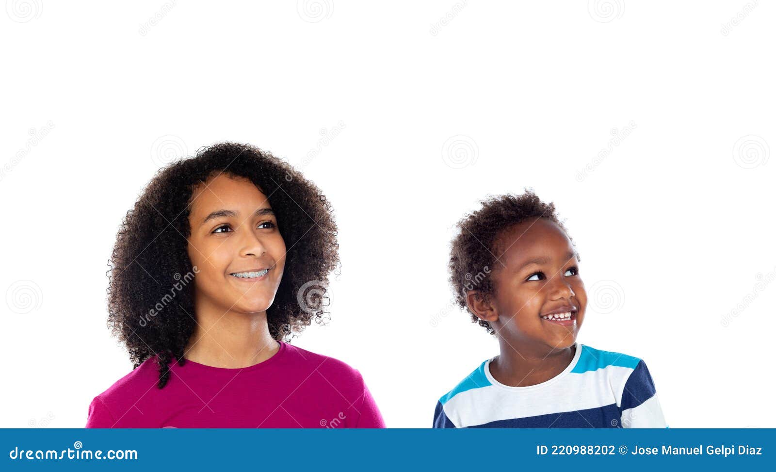 Pensive Children Looking Up Stock Photo - Image of childhood, male ...