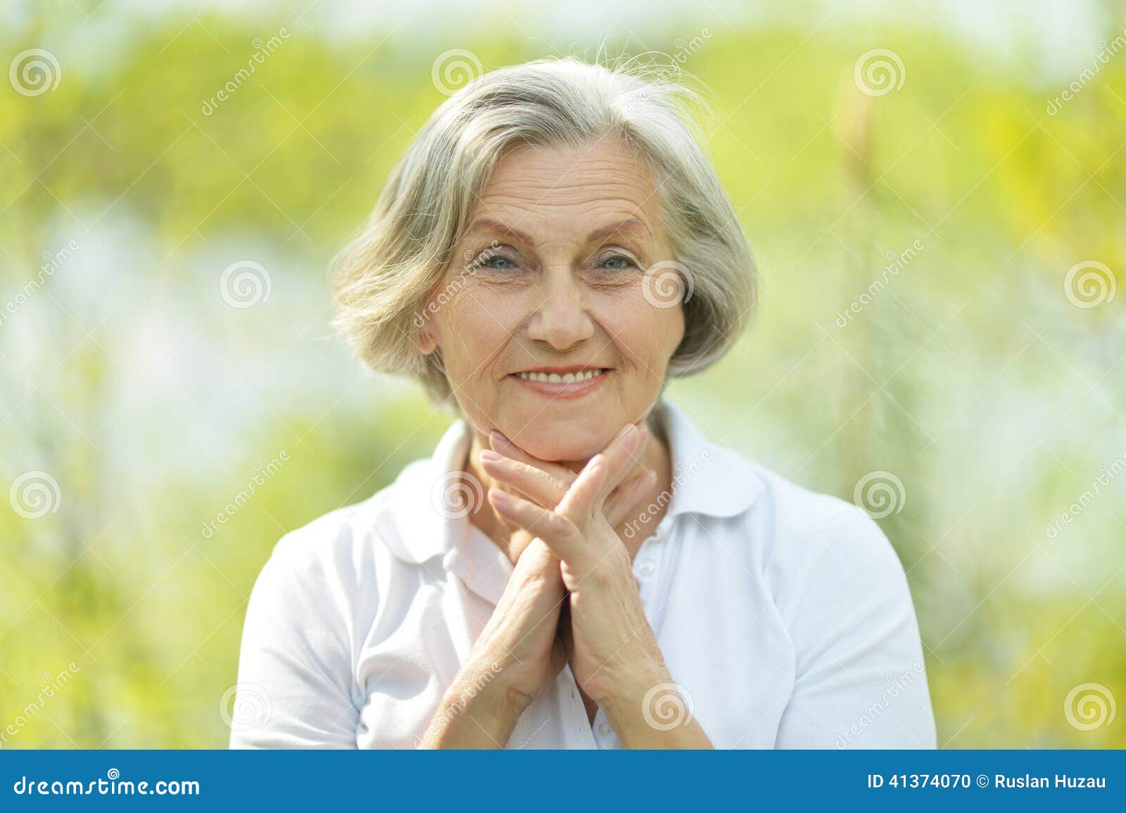 Pensive elderly woman stock photo. Image of closeup, park - 41374070