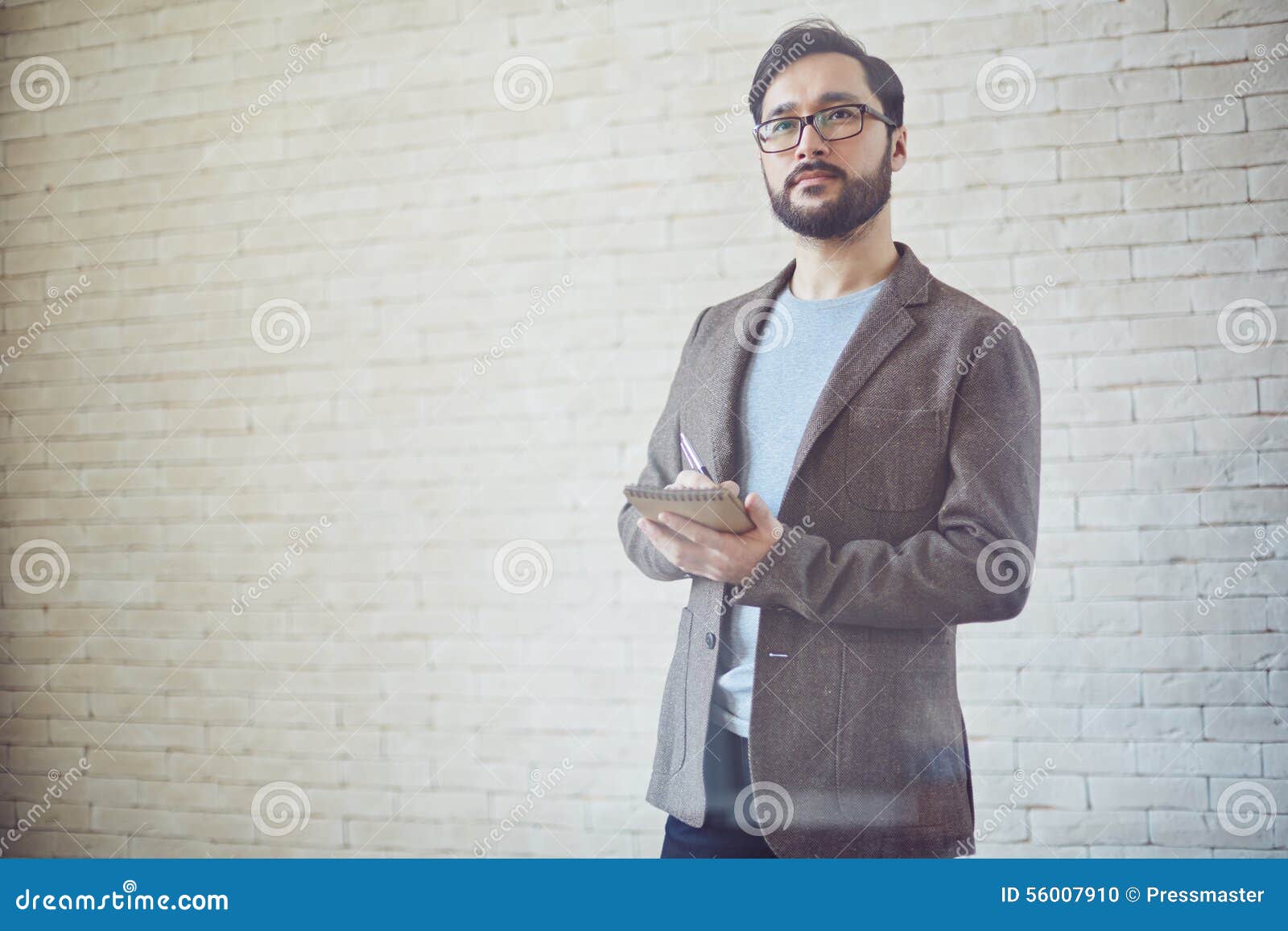 Pensive employee stock photo. Image of pensive, people - 56007910