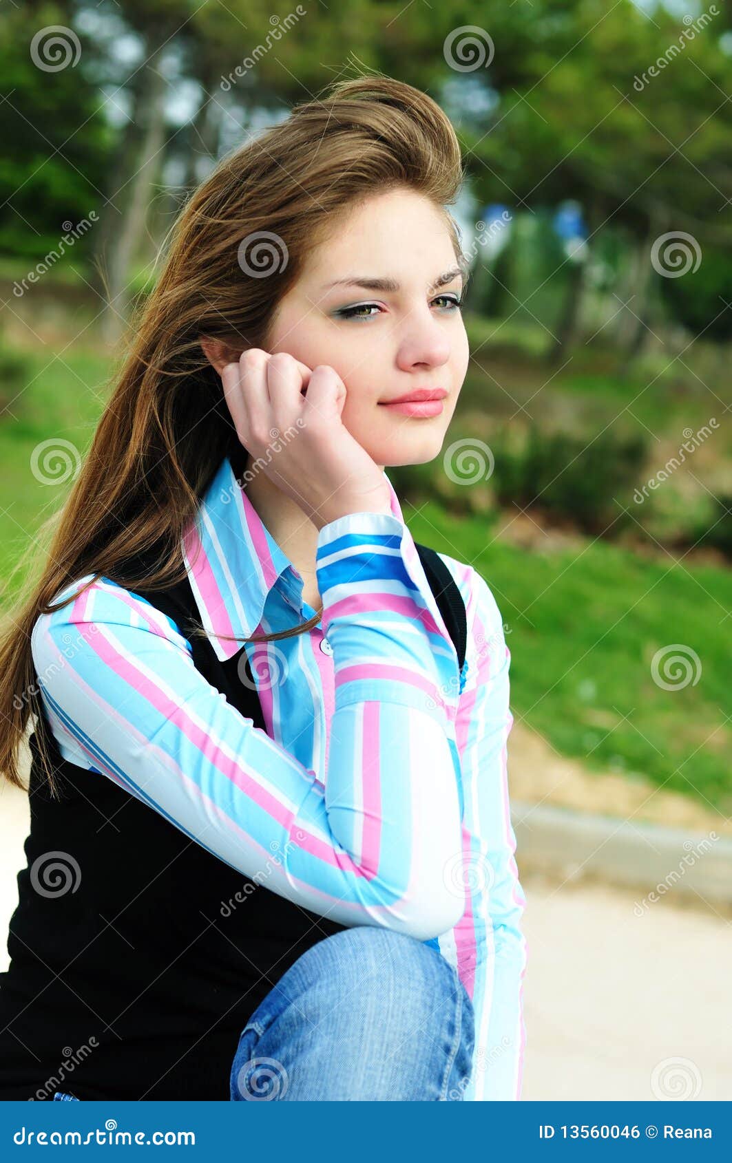 Pensive girl stock photo. Image of lifestyle, future - 13560046