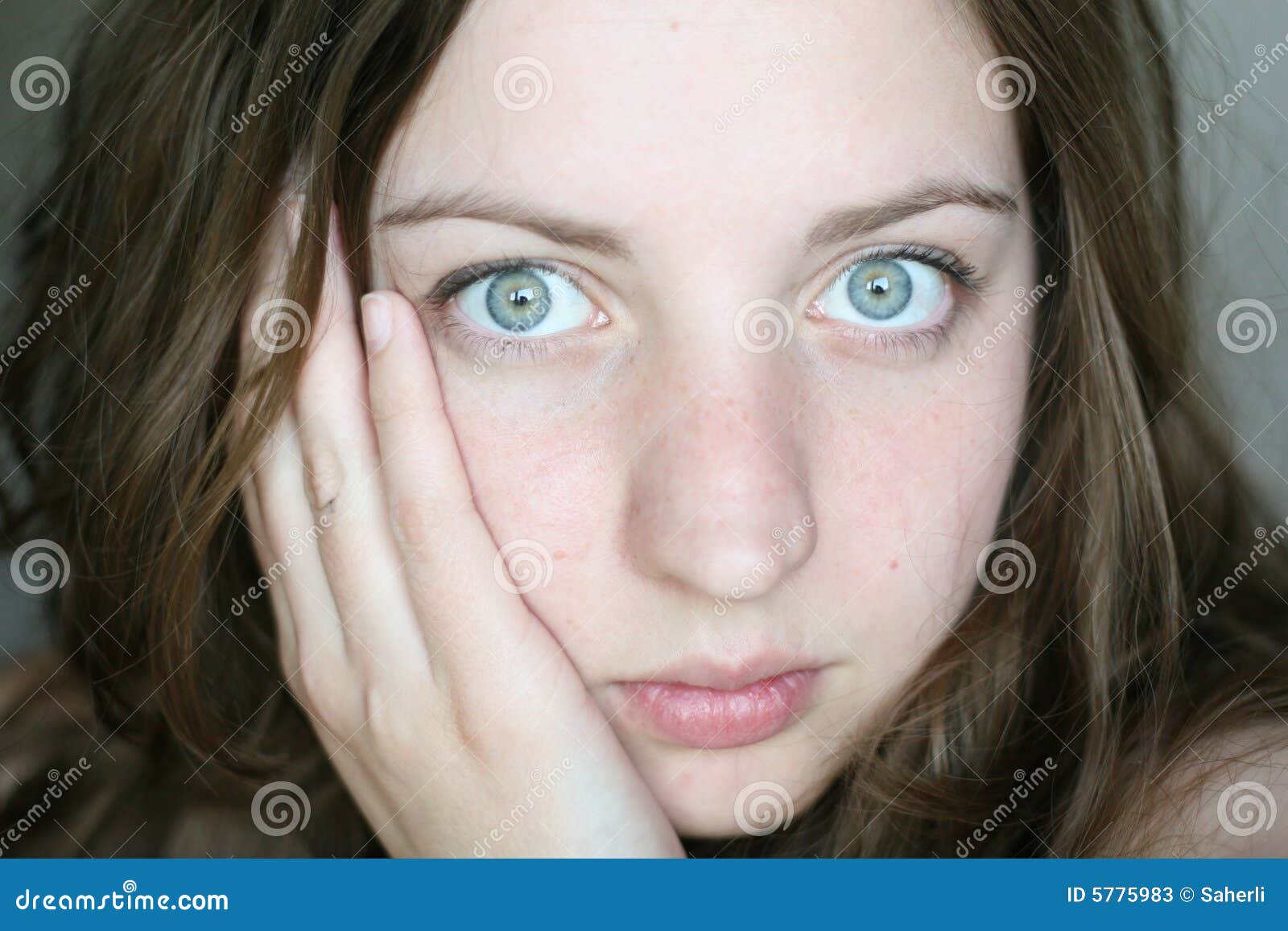 Pensive Girl stock image. Image of angst, grief, female - 5775983