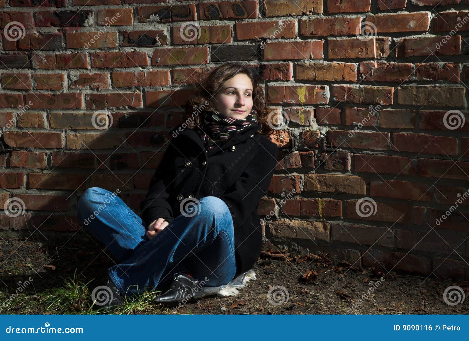 Pensive girl stock photo. Image of mood, girl, casual - 9090116