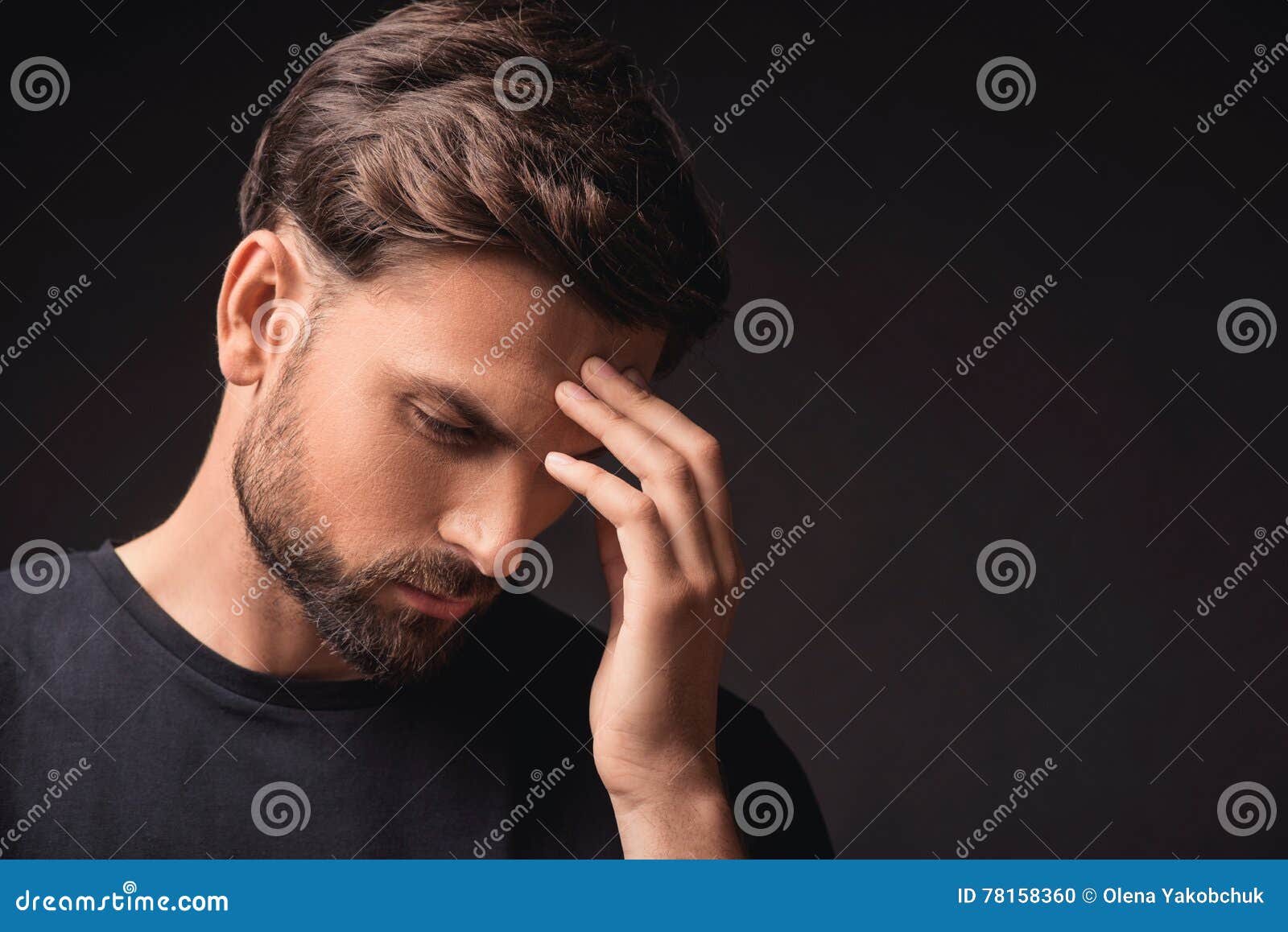Pensive Guy Trying To Solve a Problem Stock Photo - Image of career ...