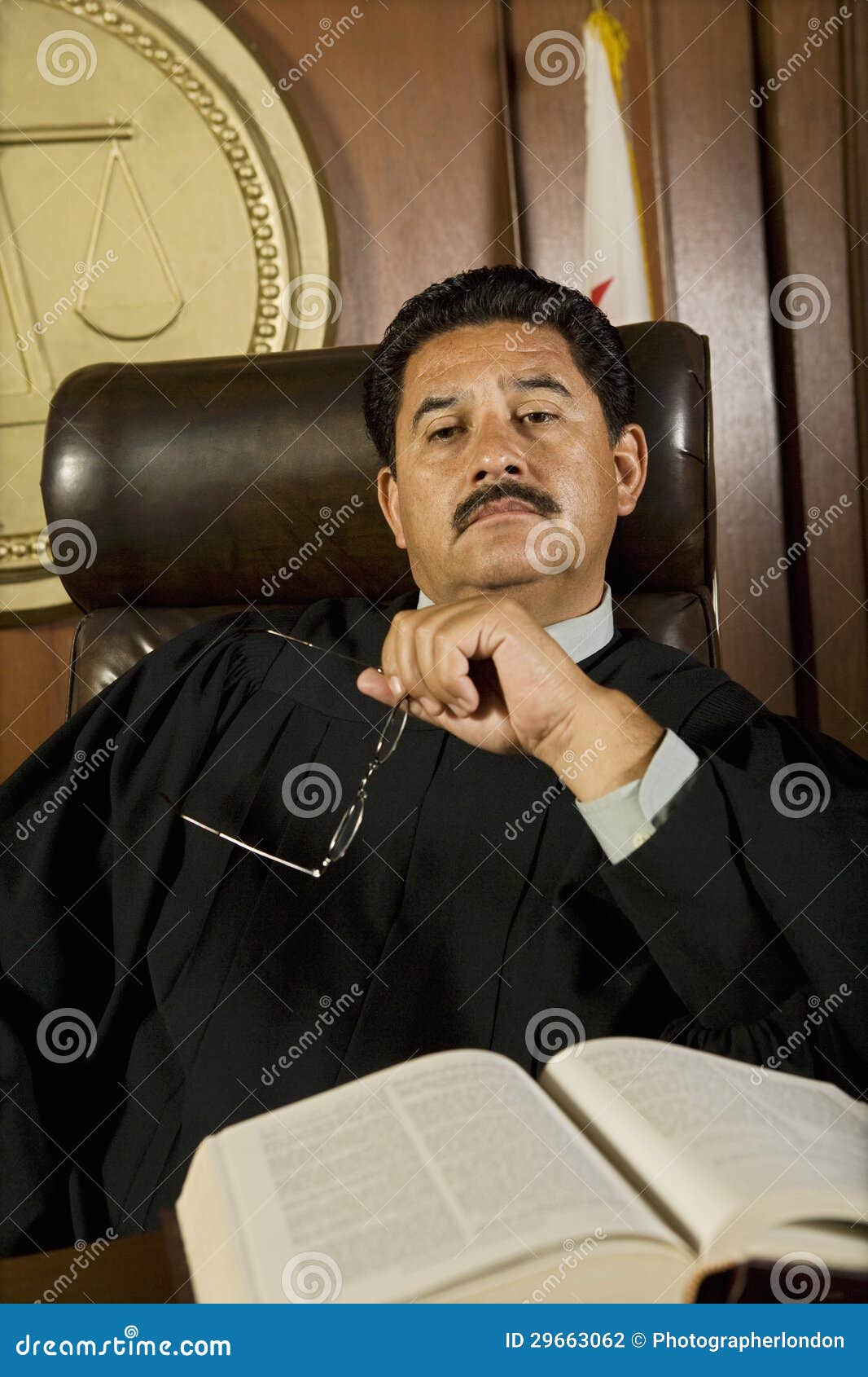 Pensive Judge in Court stock photo. Image of court, justice - 29663062