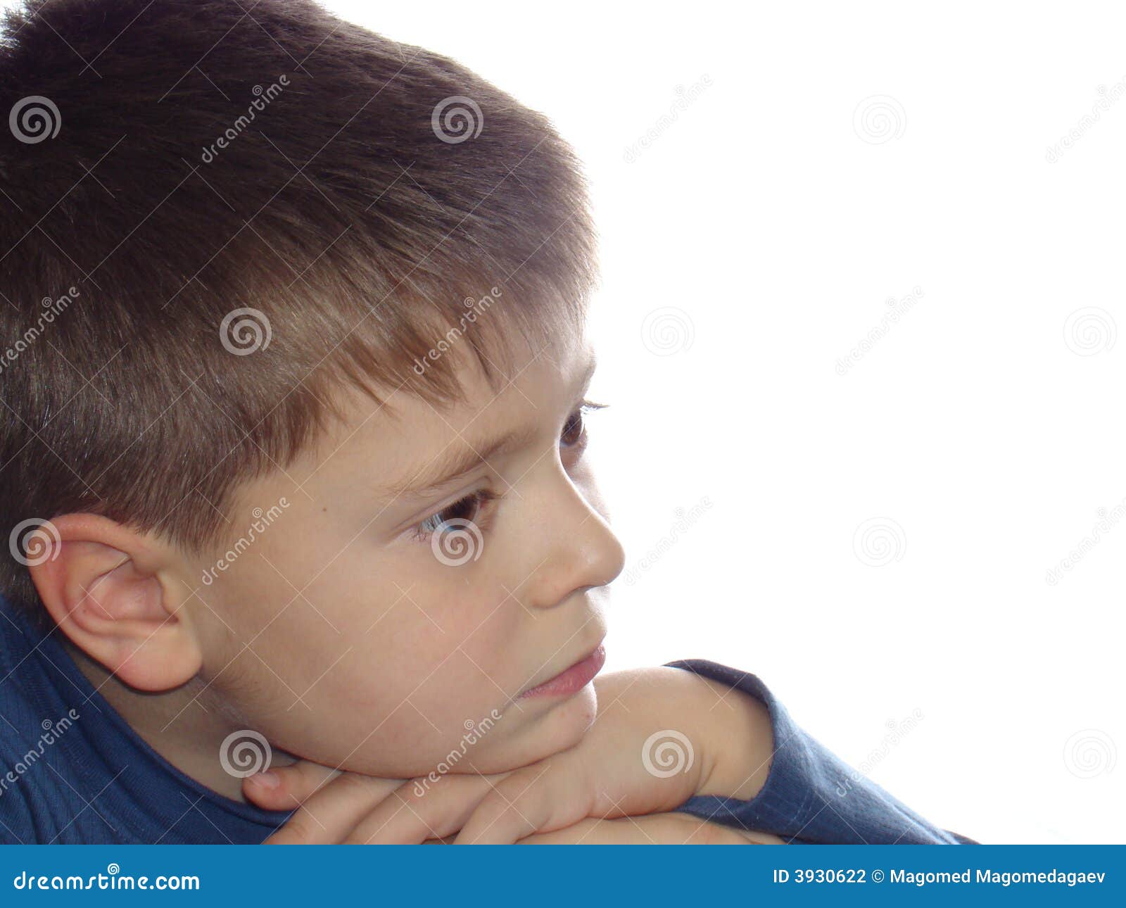 Pensive kid stock photo. Image of horizontal, determination - 3930622