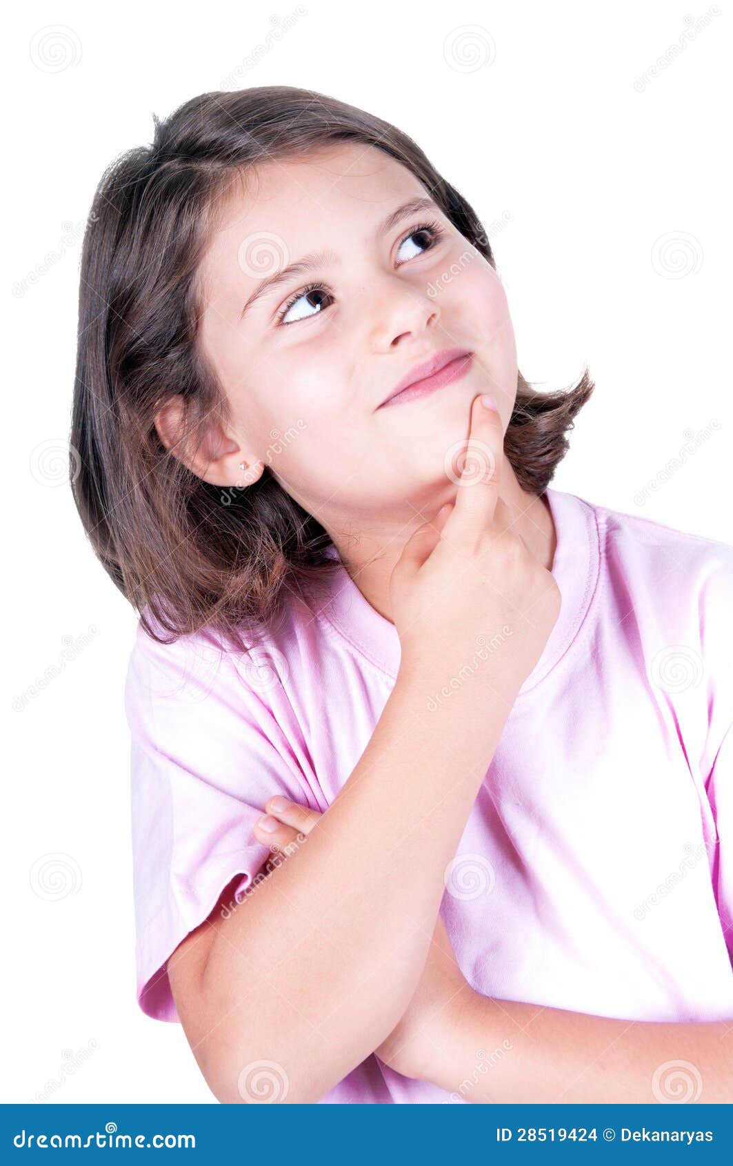 Pensive little girl stock photo. Image of caucasian, pensive - 28519424