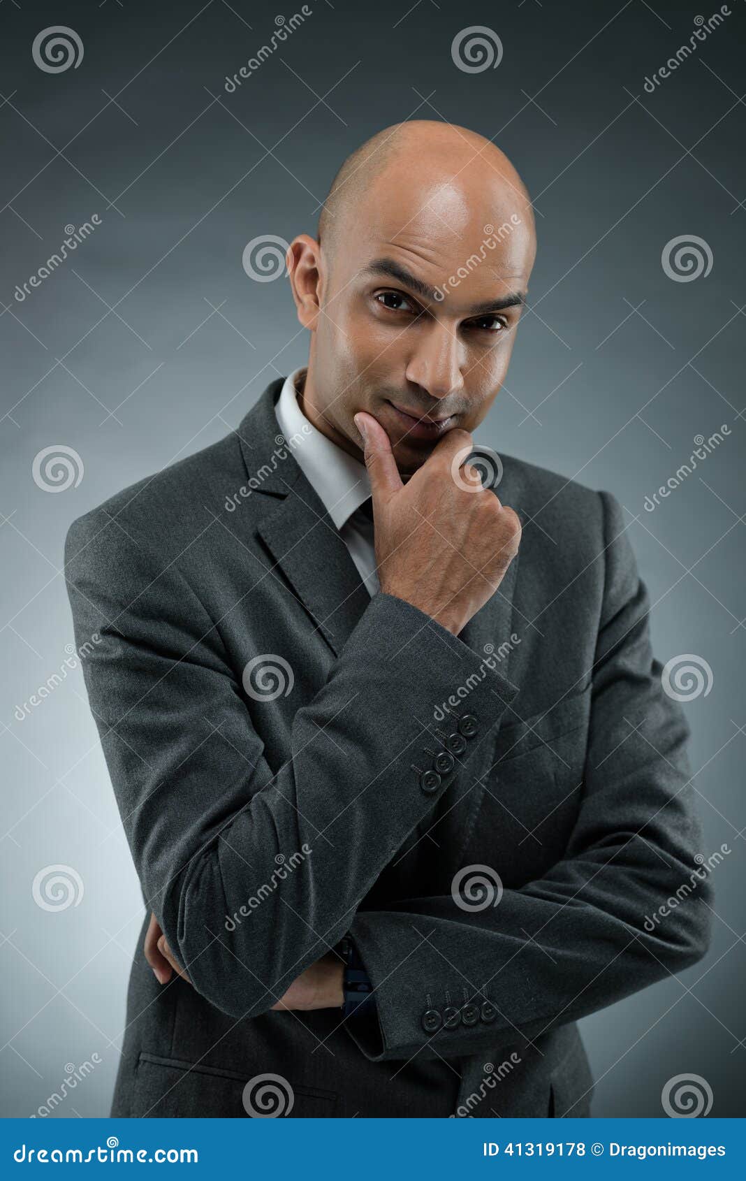 Pensive look stock photo. Image of formal, business, collar - 41319178