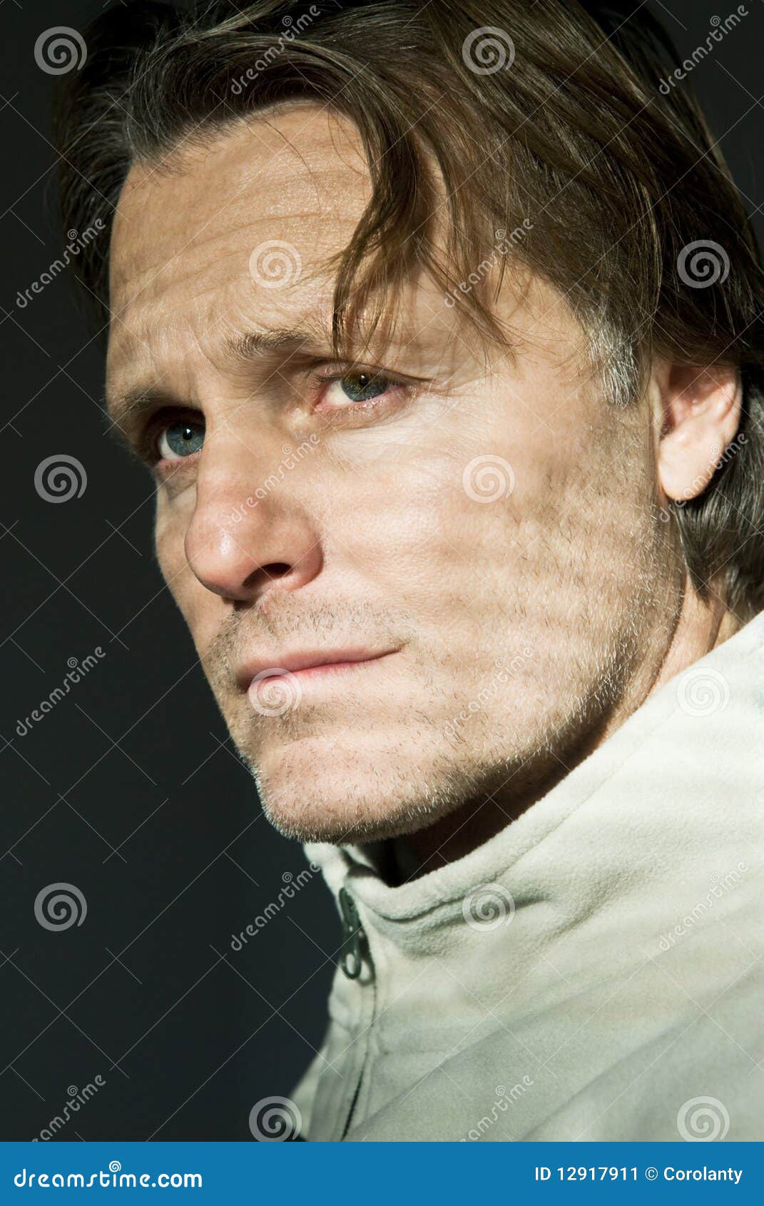 Pensive looking man stock image. Image of nervousness - 12917911