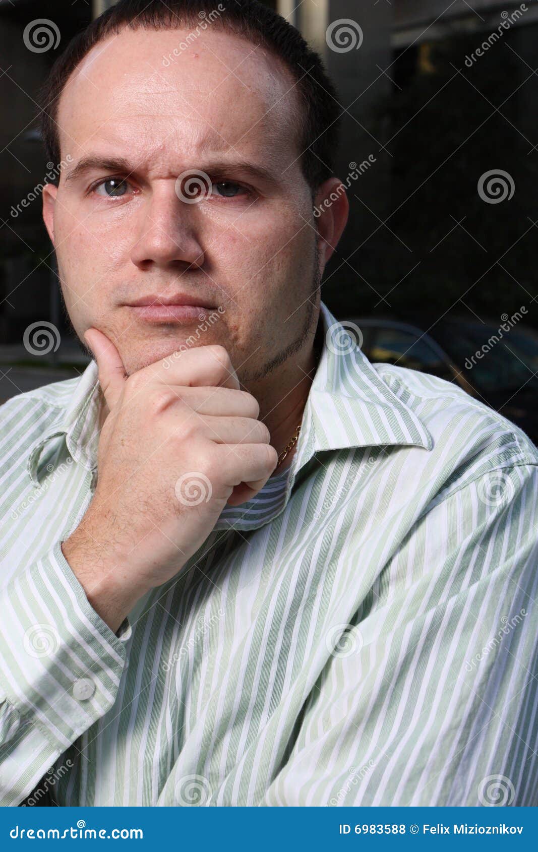 Pensive male stock photo. Image of pondering, businessman - 6983588