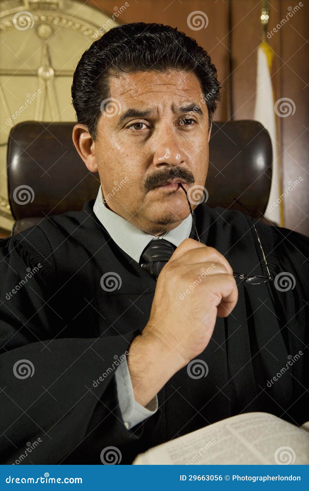 Pensive Male Judge stock photo. Image of middle, contemplation - 29663056