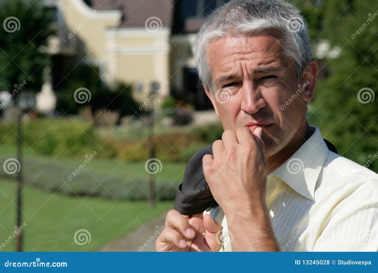 Pensive man stock photo. Image of anxiety, adult, depression - 13245028