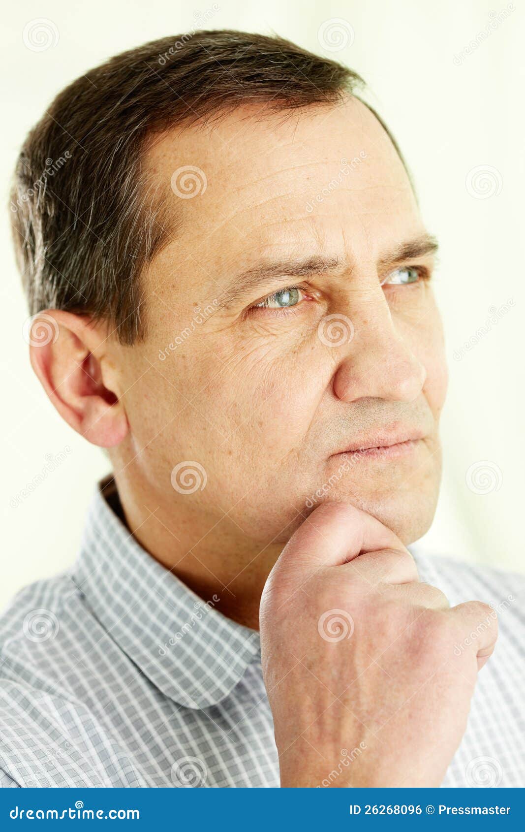 Pensive man stock photo. Image of isolated, elderly, pensive - 26268096