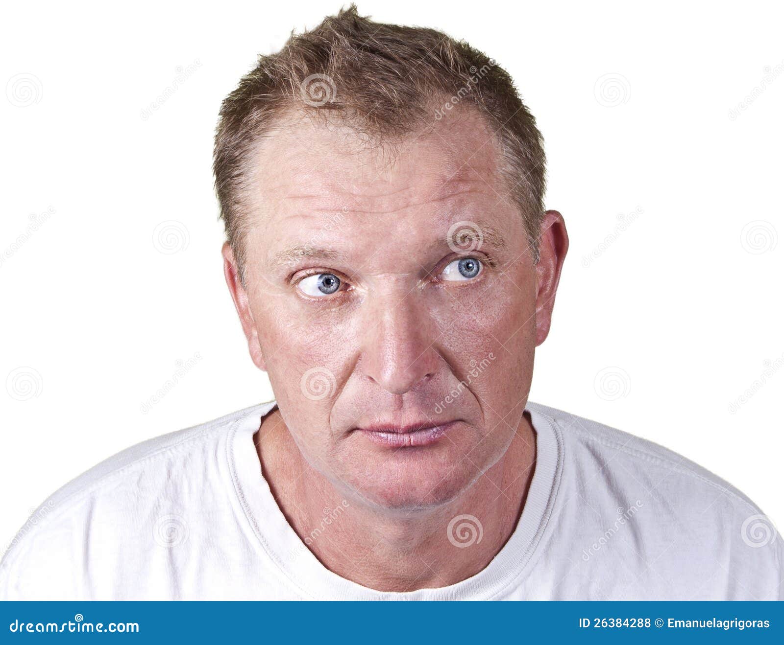 Pensive man stock photo. Image of smile, isolated, portrait - 26384288