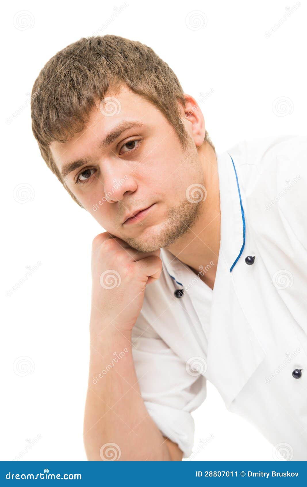 Pensive man stock image. Image of attractive, good, copy - 28807011