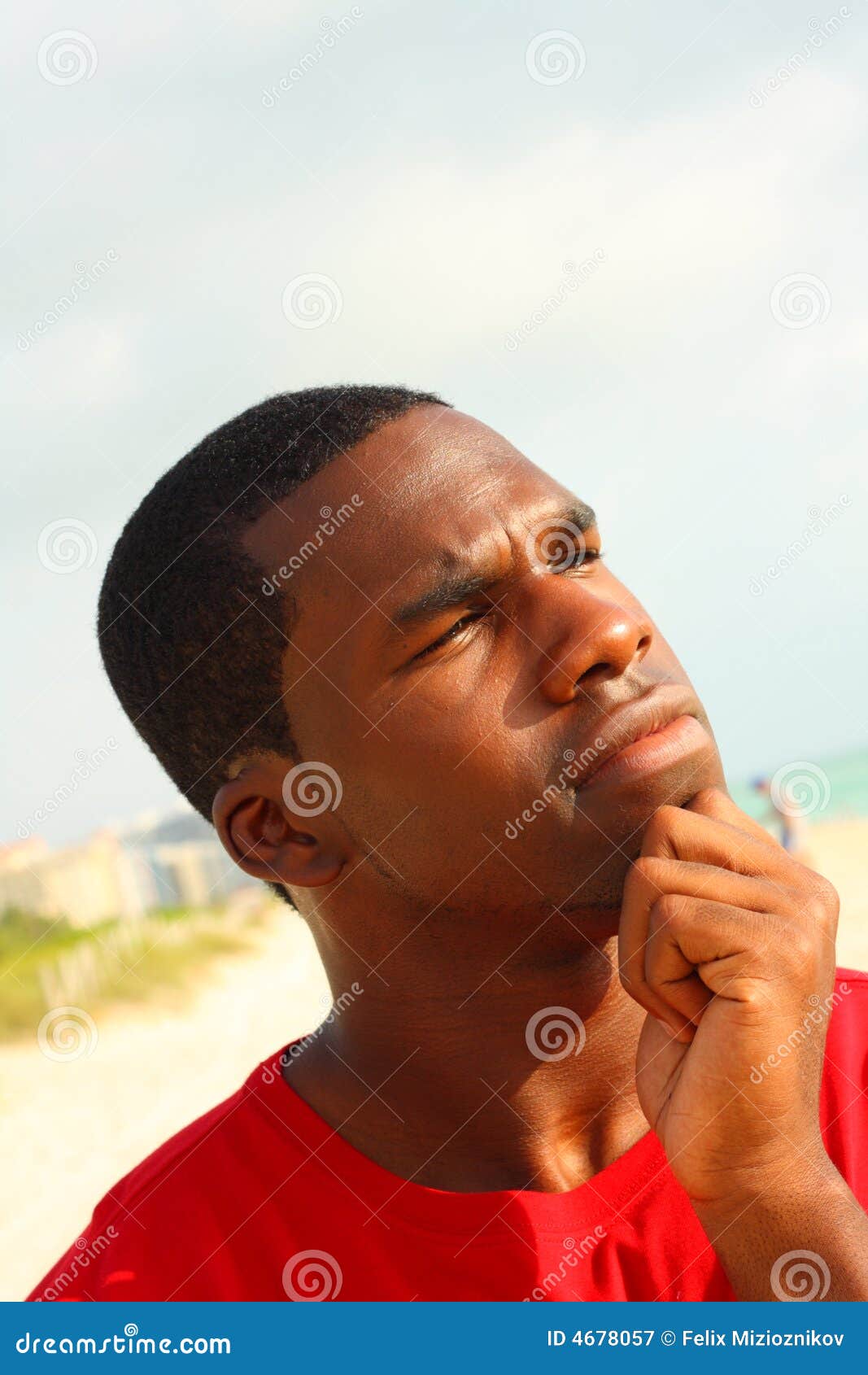 Pensive Man stock image. Image of copy, think, american - 4678057