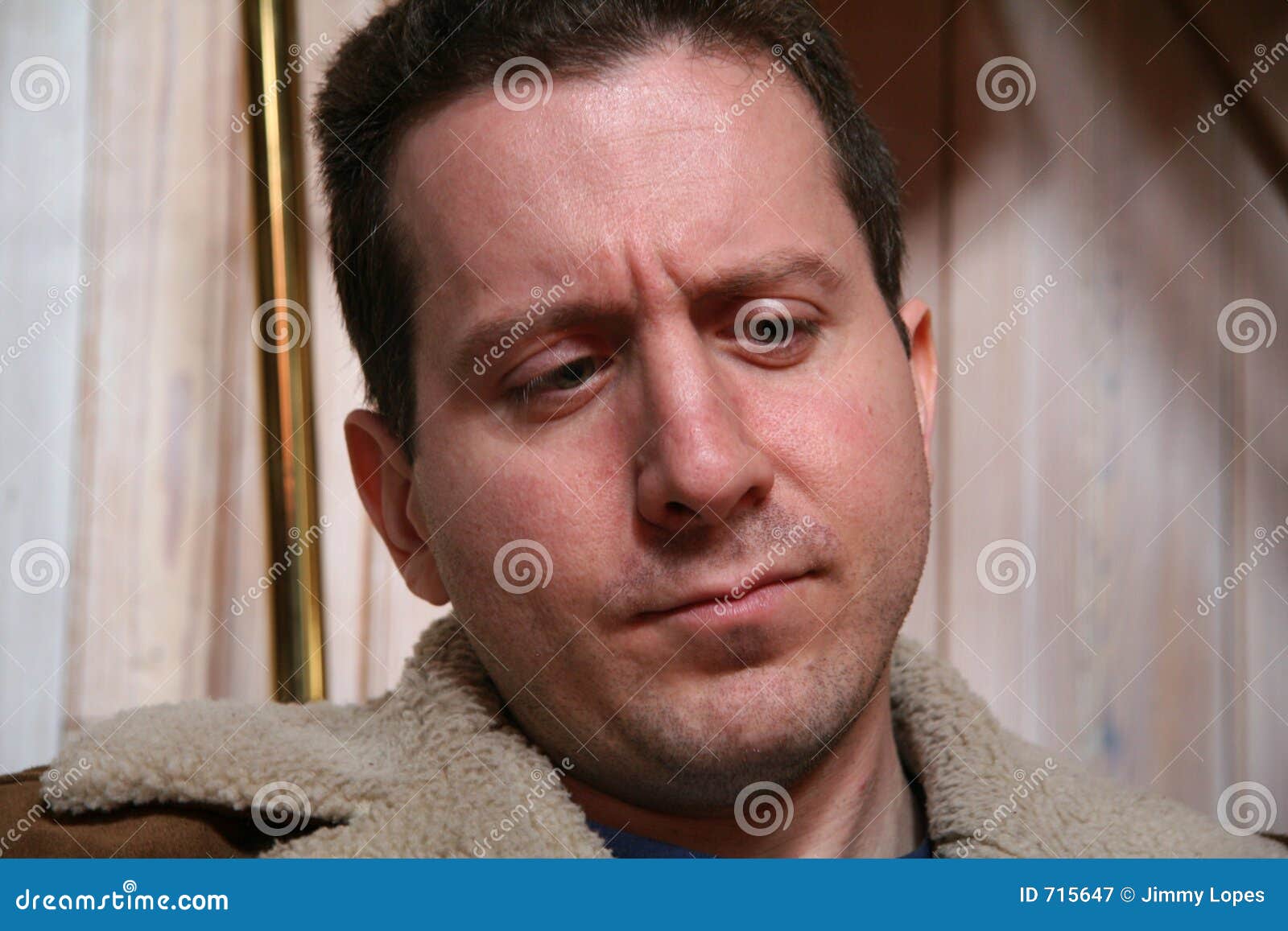 Pensive Man stock image. Image of looking, alone, pensive - 715647