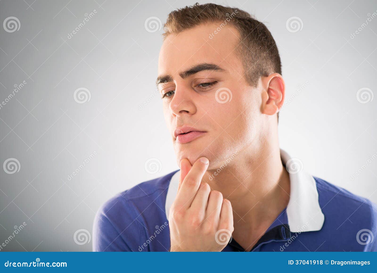 Pensive man stock photo. Image of alone, intelligent - 37041918