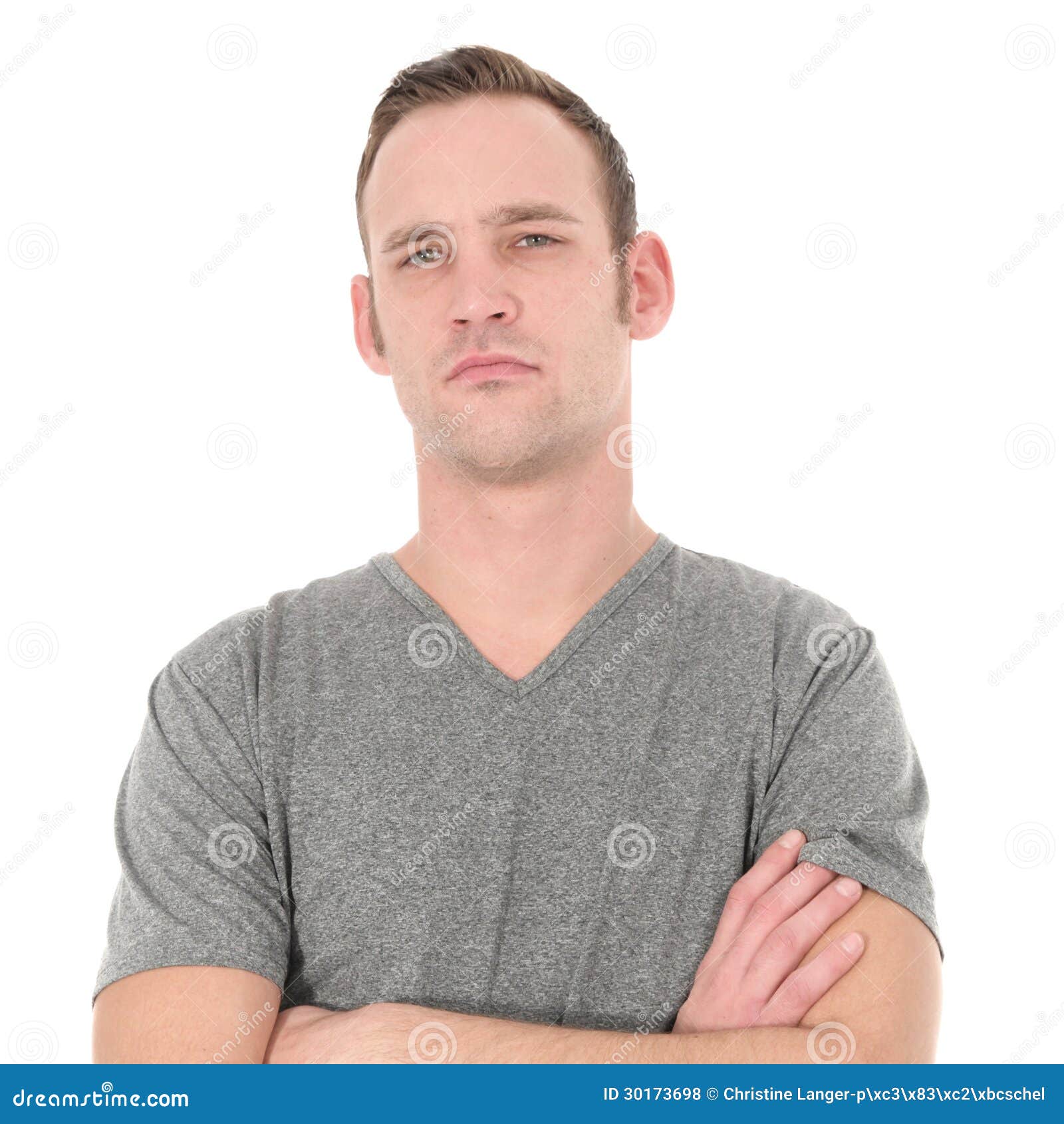 Pensive Man with a Serious Expression Stock Photo - Image of decision ...