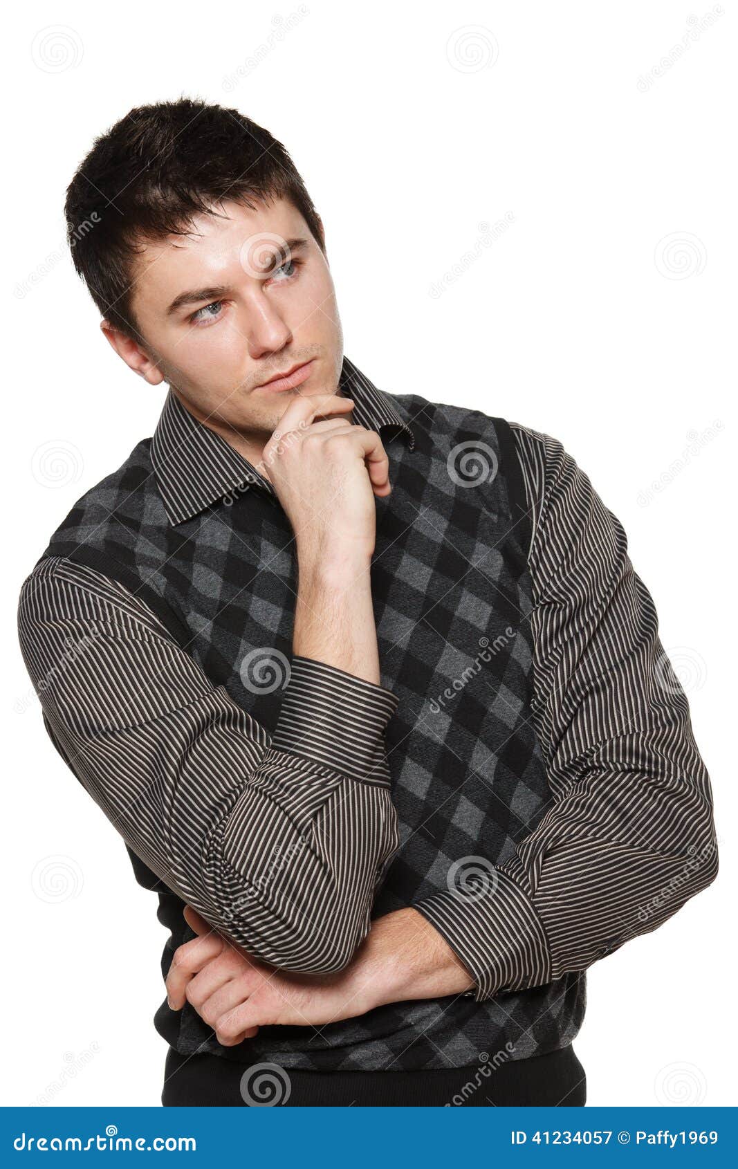 Pensive man stock image. Image of envisioning, executive - 41234057