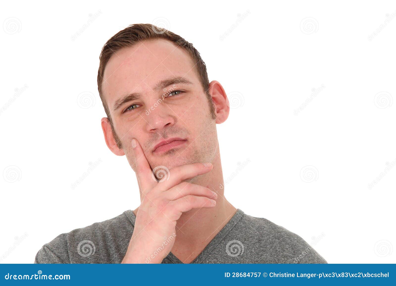 Pensive man thinking stock image. Image of strategy, person - 28684757