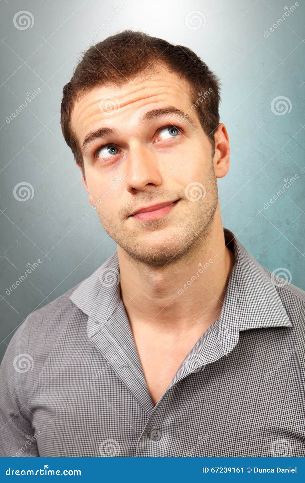 Pensive Man Thinking and Looking Up Stock Image - Image of casual ... Pensive Man Thinking and Looking Up Stock Image - Image of casual ...