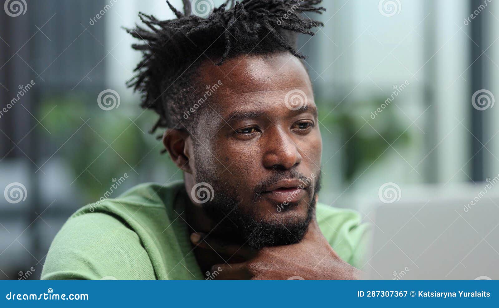 Pensive Mixed Race Confident International Company Employee Manager ...