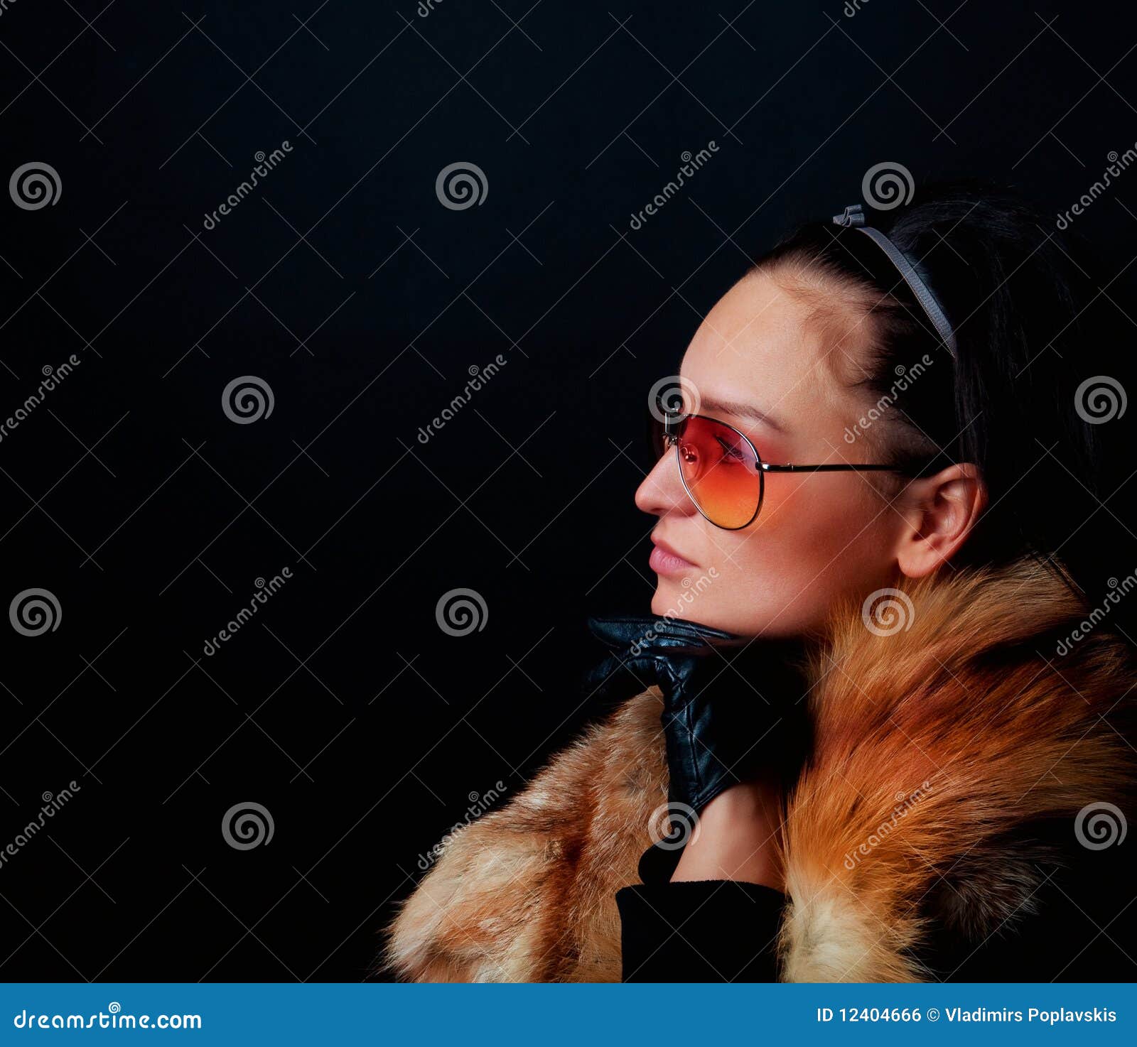Pensive Model Staring Around Stock Photo - Image of clothes, leather ...