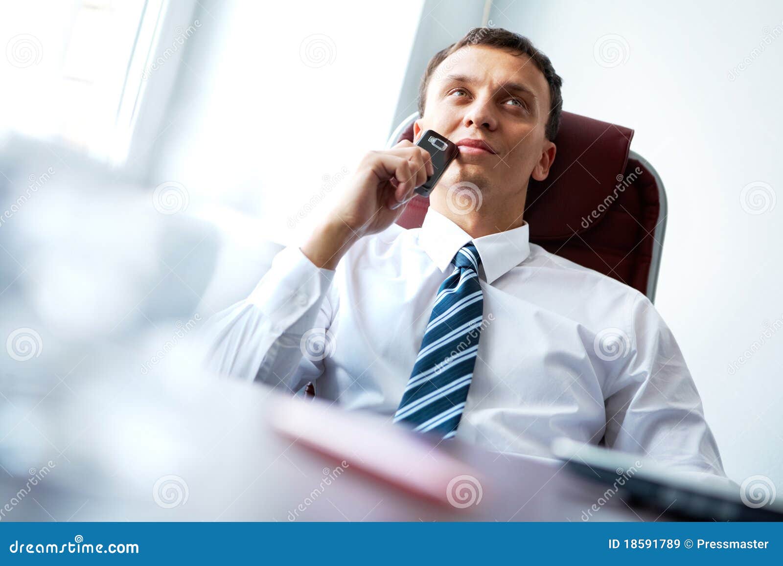 Pensive mood stock image. Image of manager, occupation - 18591789
