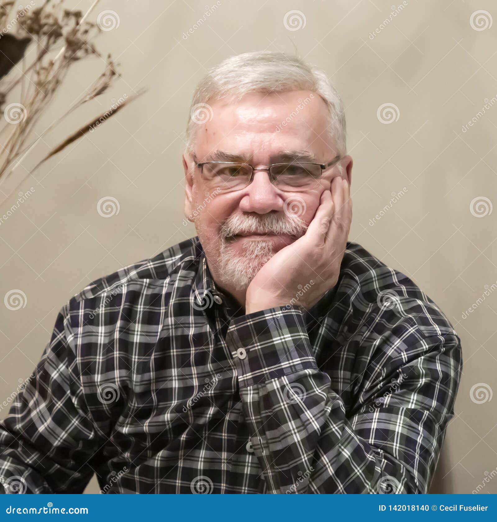 Pensive older gentleman stock photo. Image of handsome - 142018140