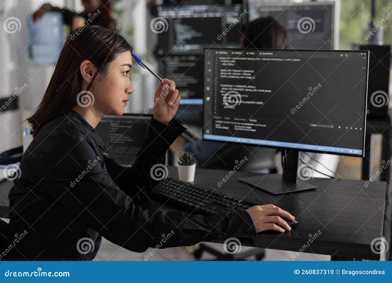 Pensive Programmer Thinking at Ideas Trying To Write Code Stock Photo ... Pensive Programmer Thinking at Ideas Trying To Write Code Stock Photo ...