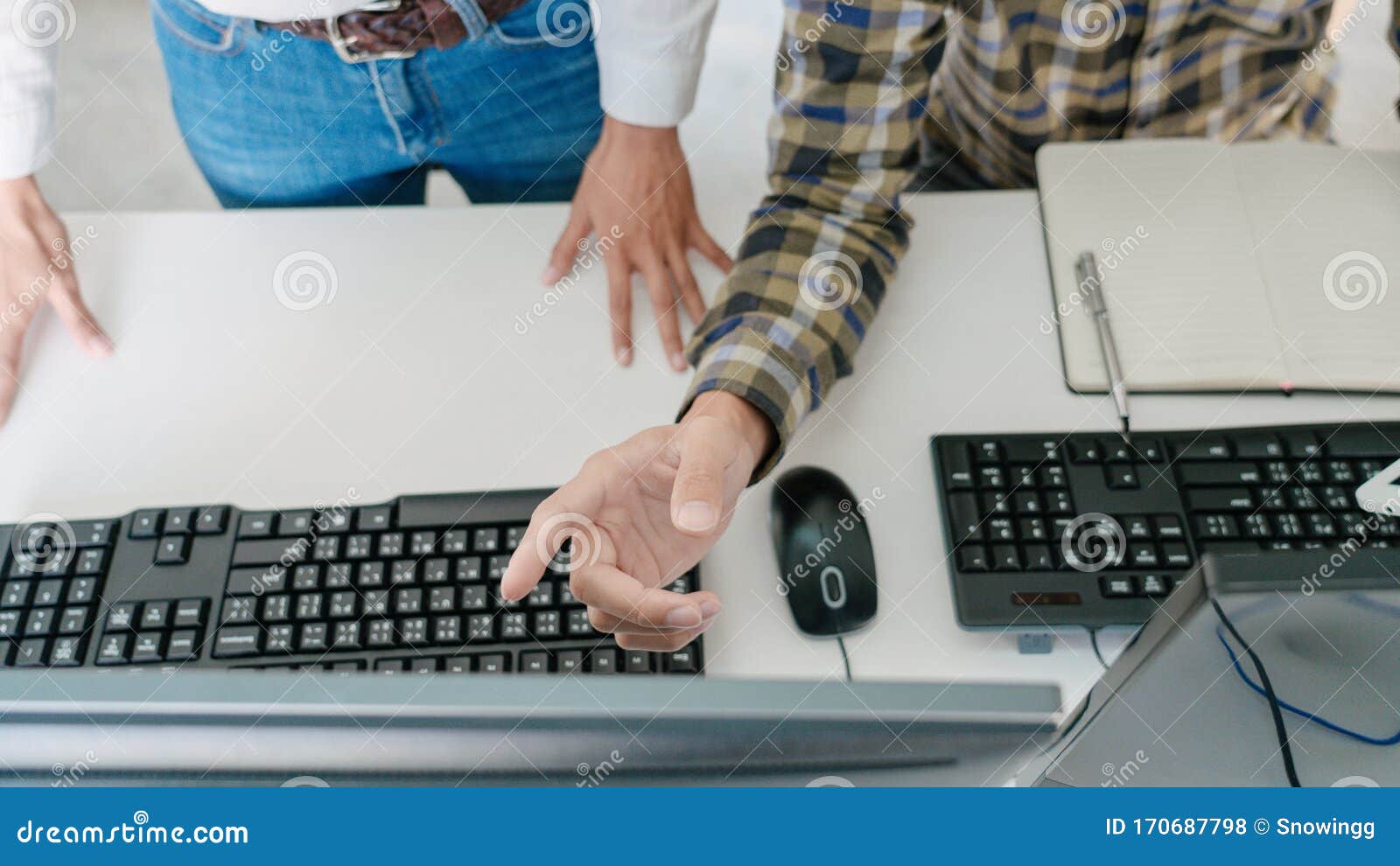 Pensive Programmer Working On Desktop Pc Programming Code Technologies Or Website Design At