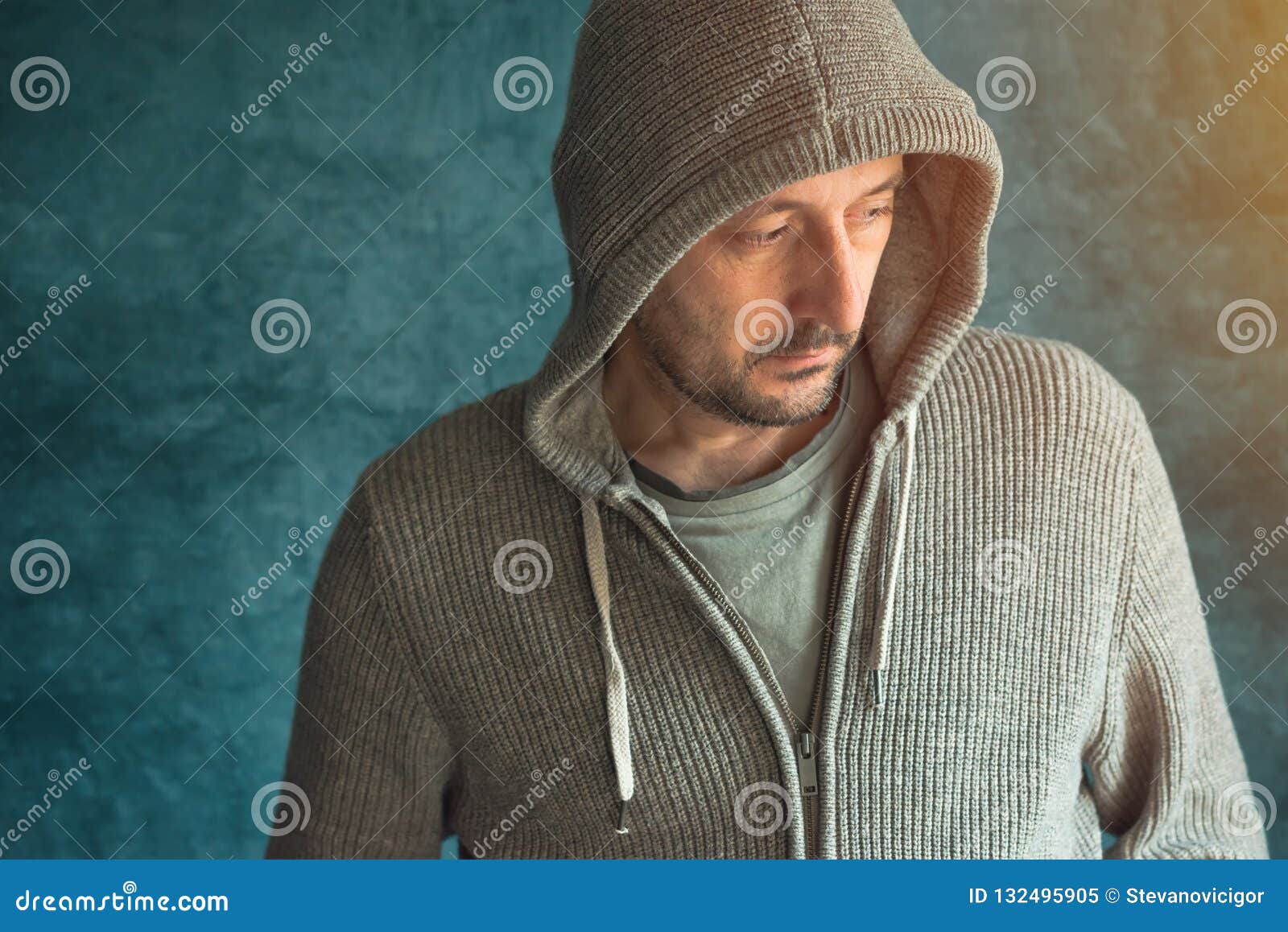 Pensive sad man stock image. Image of hopeless, adult - 132495905