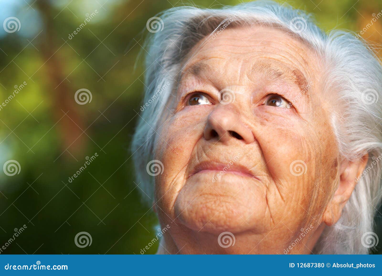 Pensive senior woman stock photo. Image of portrait, caucasian - 12687380