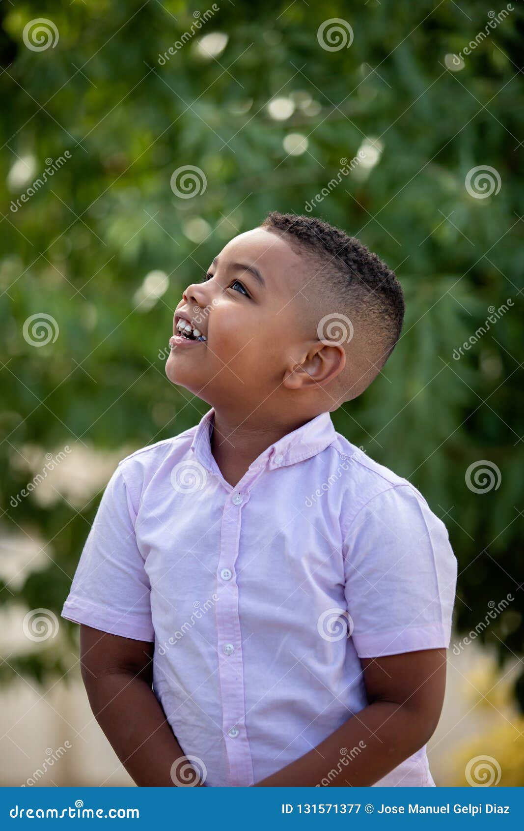 Adorable Latin Child in the Garden Stock Image - Image of innocence ...