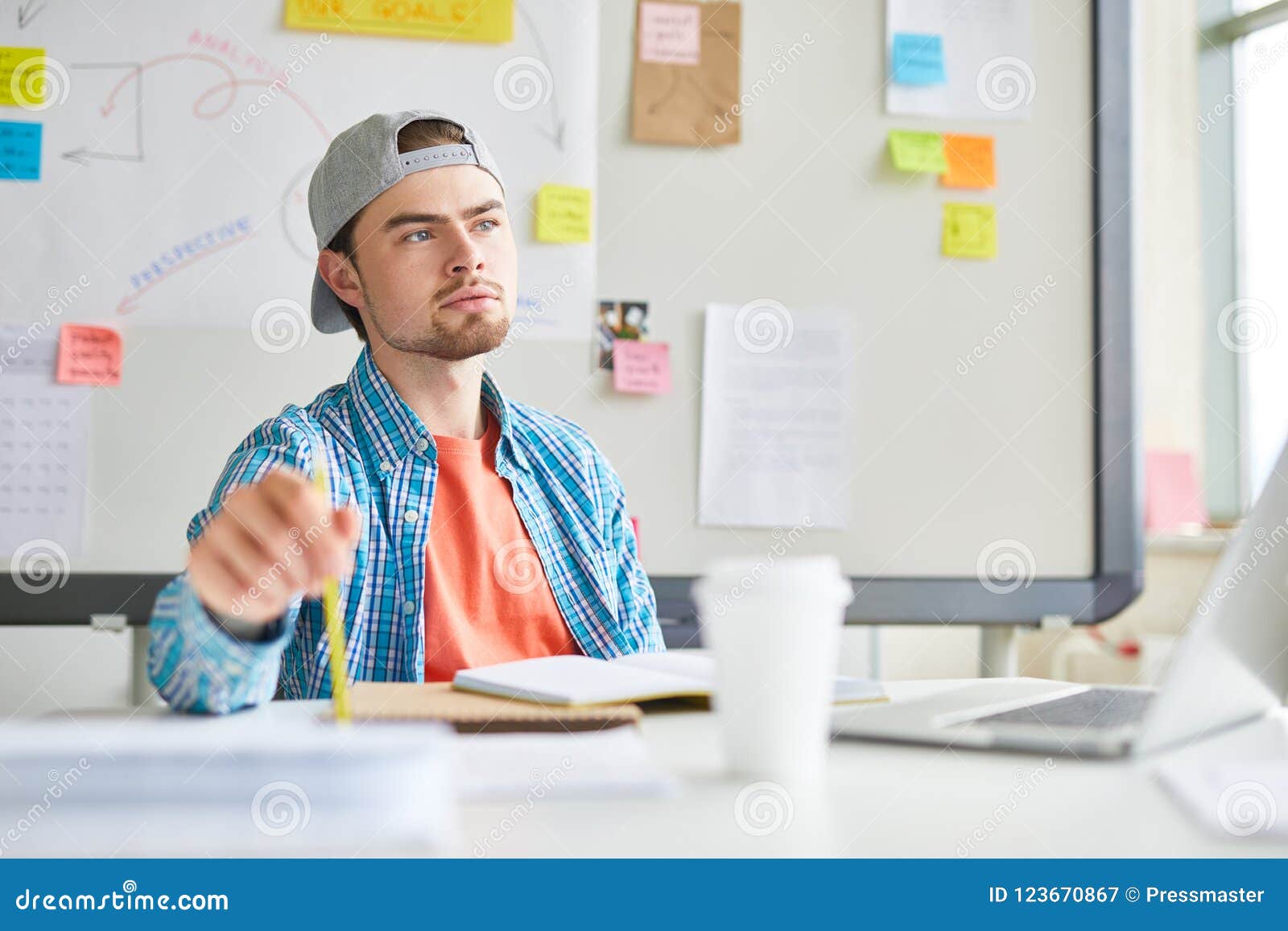 Inspired student stock image. Image of highschool, casual - 123670867