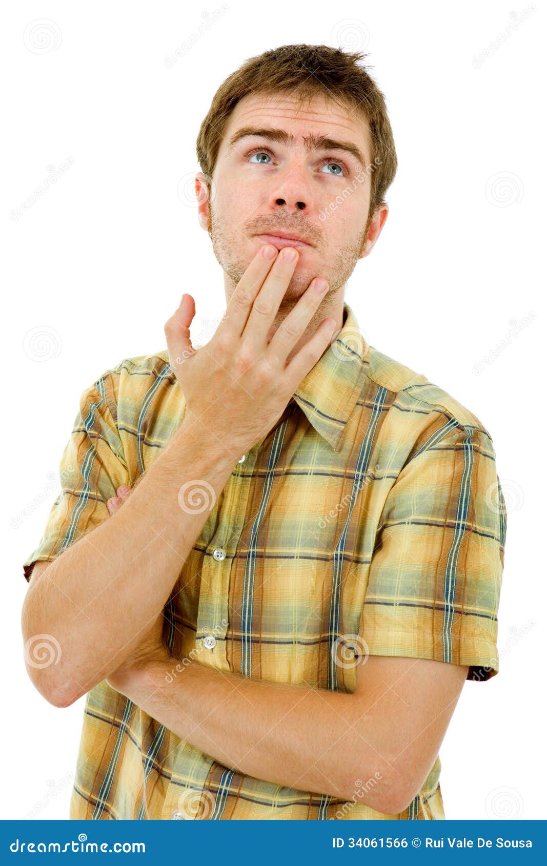 Pensive stock photo. Image of clothing, pose, problem - 34061566