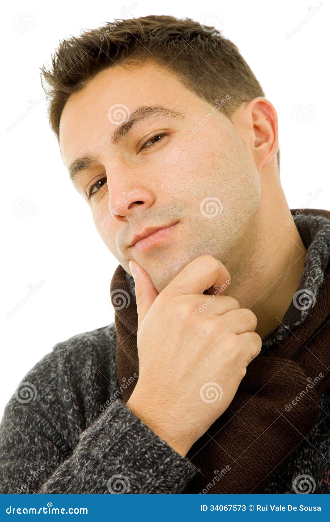 Pensive stock image. Image of attractive, excitement - 34067573