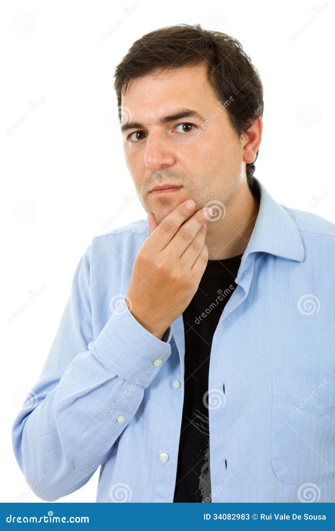Pensive stock image. Image of male, handsome, student - 34082983