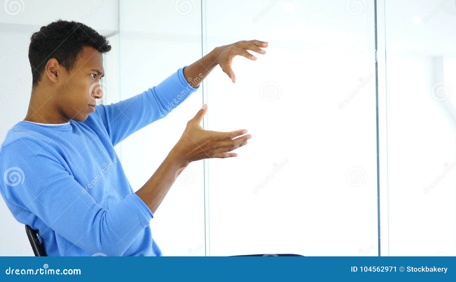 Pensive, Thinking New Idea at Work, Creative Designer Stock Image ...