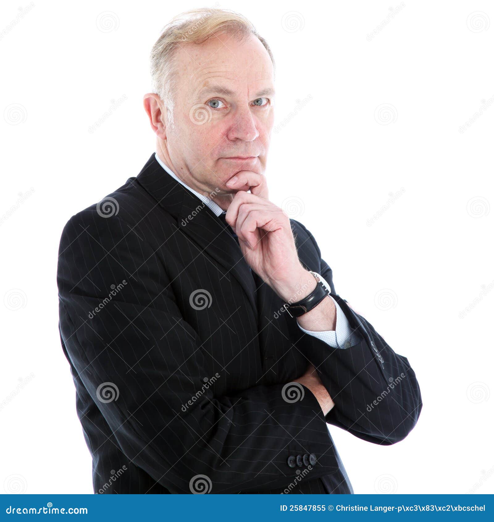 Pensive Thoughtful Businessman Stock Image - Image of contemplation ...