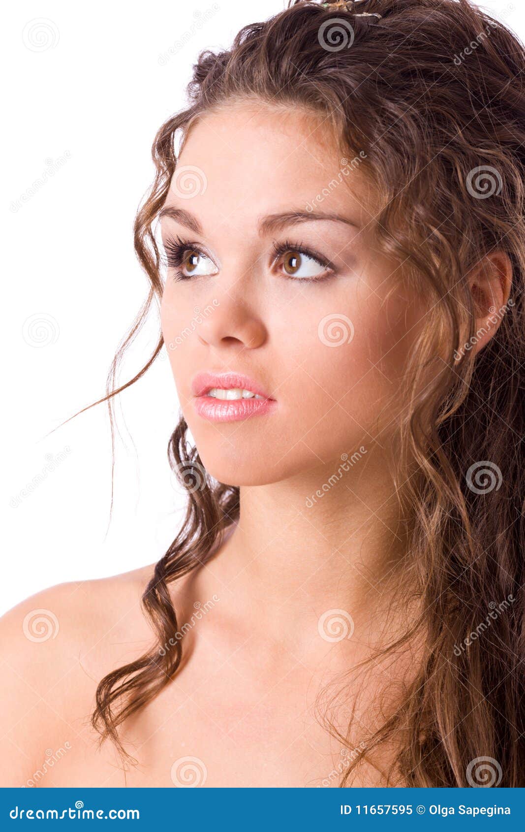 Pensive woman stock image. Image of gorgeous, isolated - 11657595