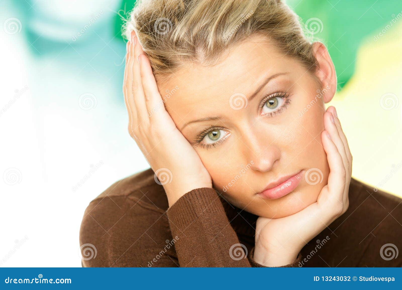 Pensive woman stock photo. Image of face, adults, depression - 13243032