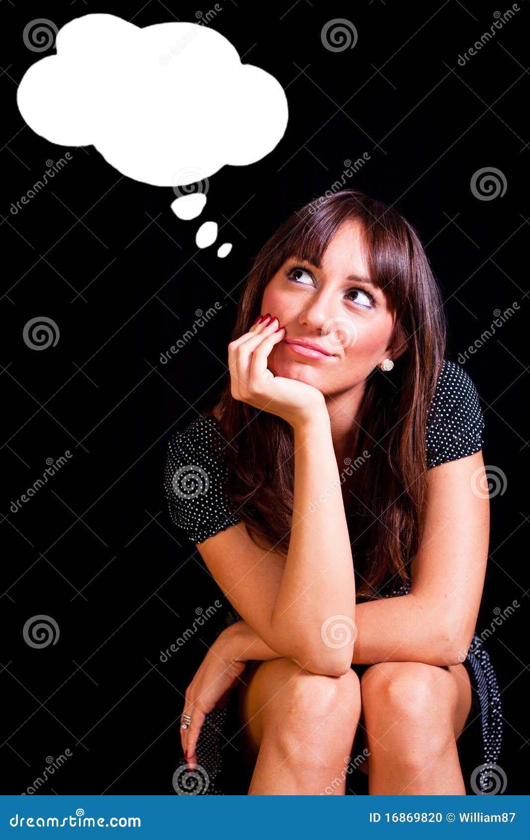 Pensive Woman stock photo. Image of caucasian, adult - 16869820