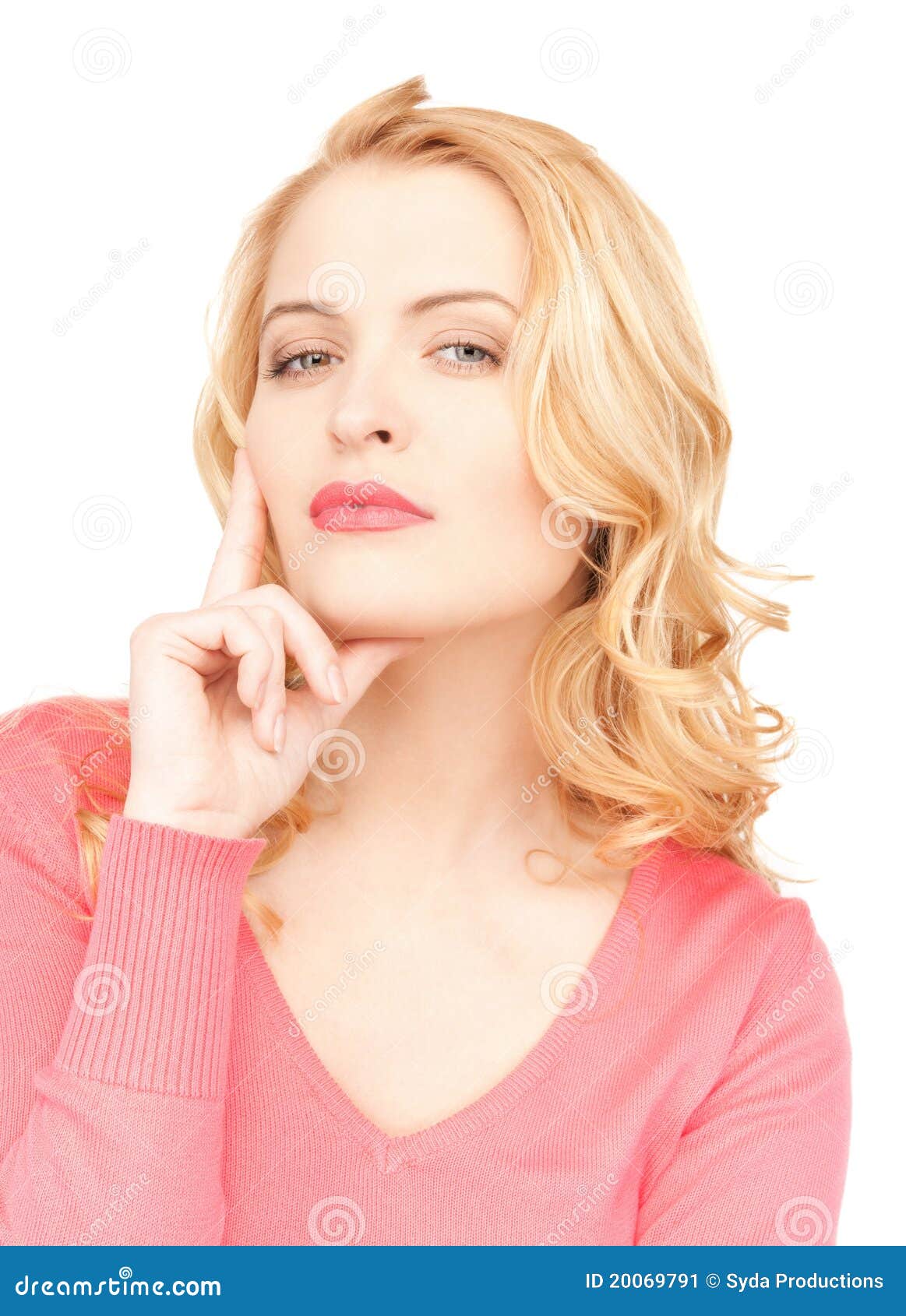 Pensive woman stock image. Image of alone, bright, person - 20069791