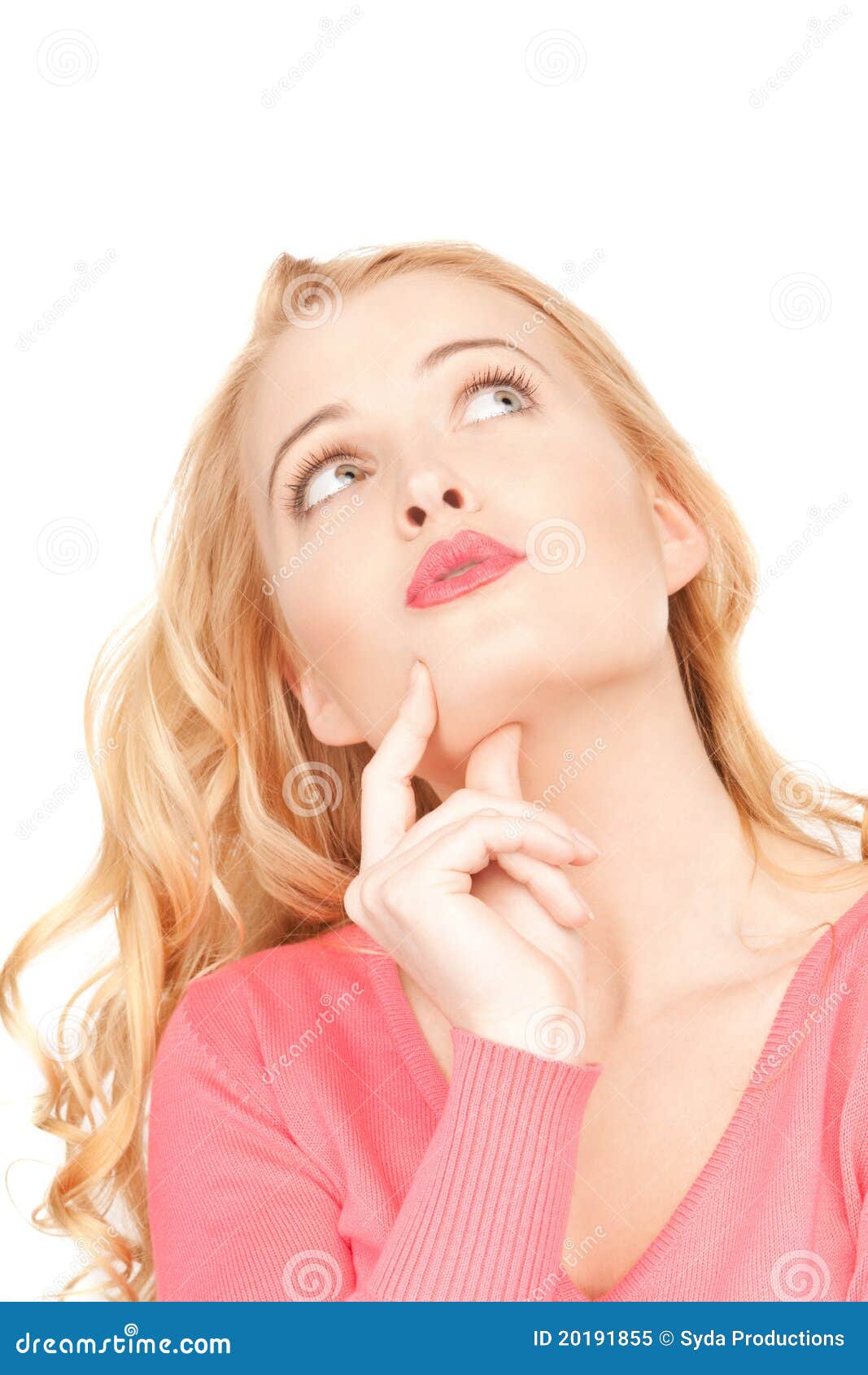Pensive woman stock image. Image of bright, dilemma, beauty - 20191855