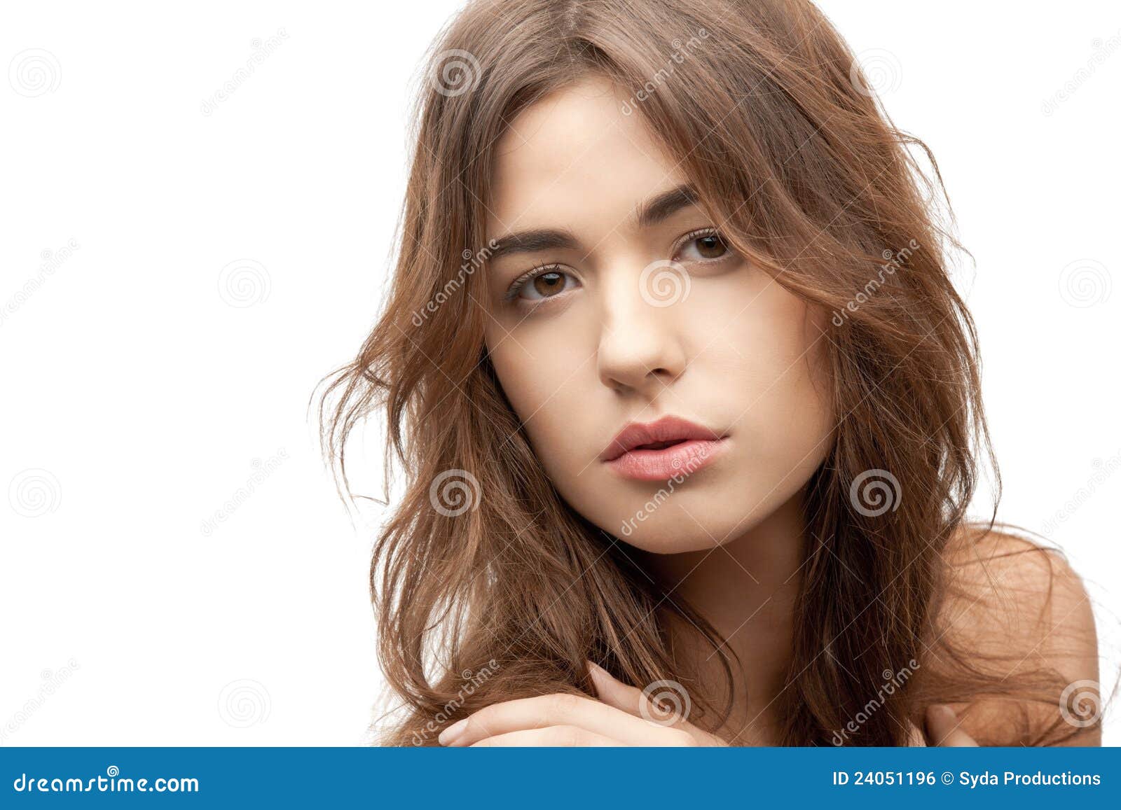 Pensive woman stock photo. Image of long, beautiful, closeup - 24051196