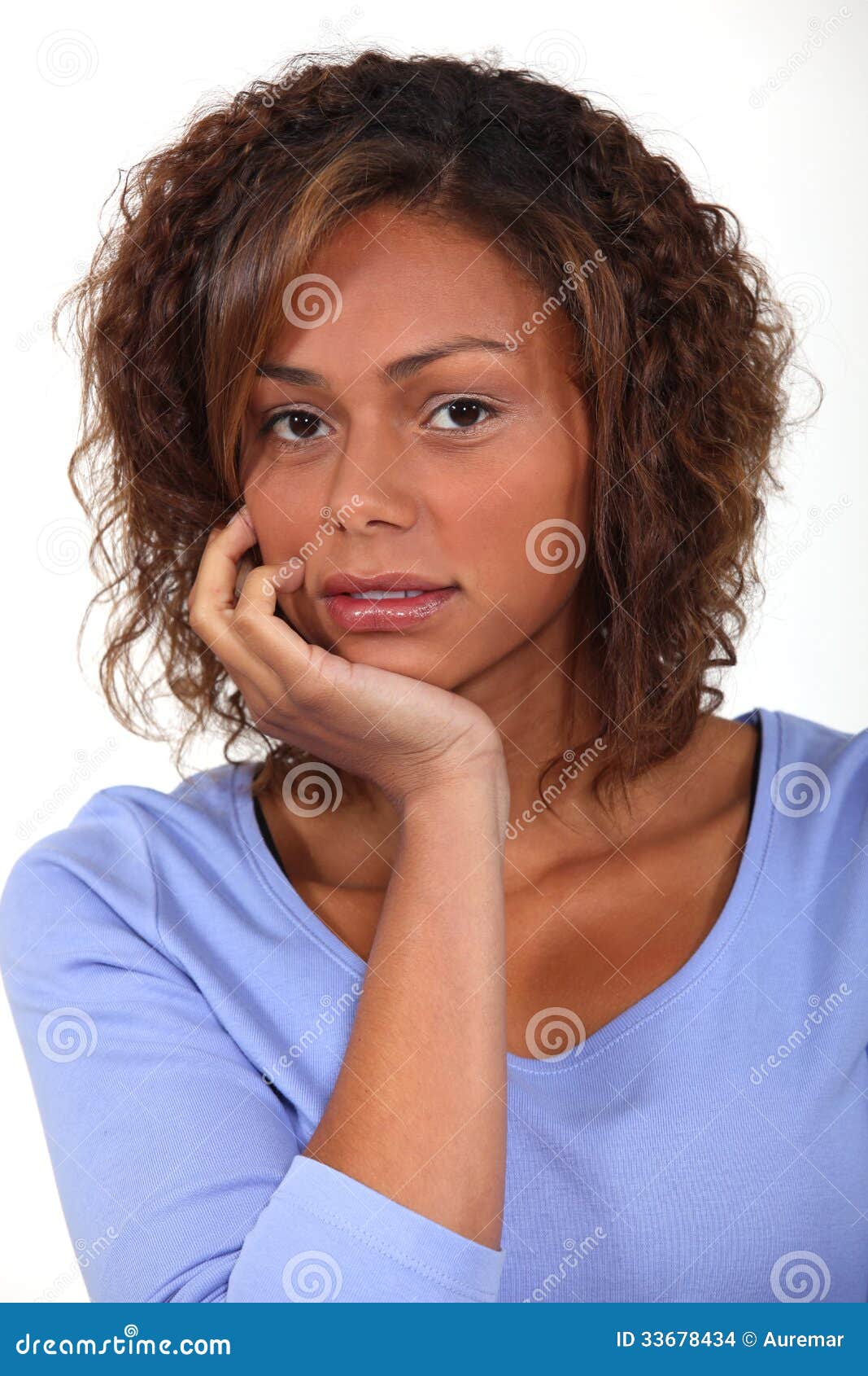 Pensive woman stock photo. Image of dark, female, girl - 33678434