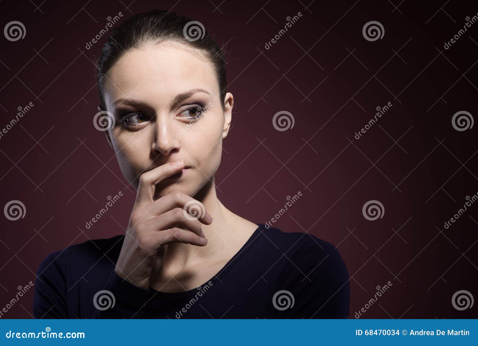 Pensive woman portrait stock photo. Image of brunette - 68470034 Pensive woman portrait stock photo. Image of brunette - 68470034