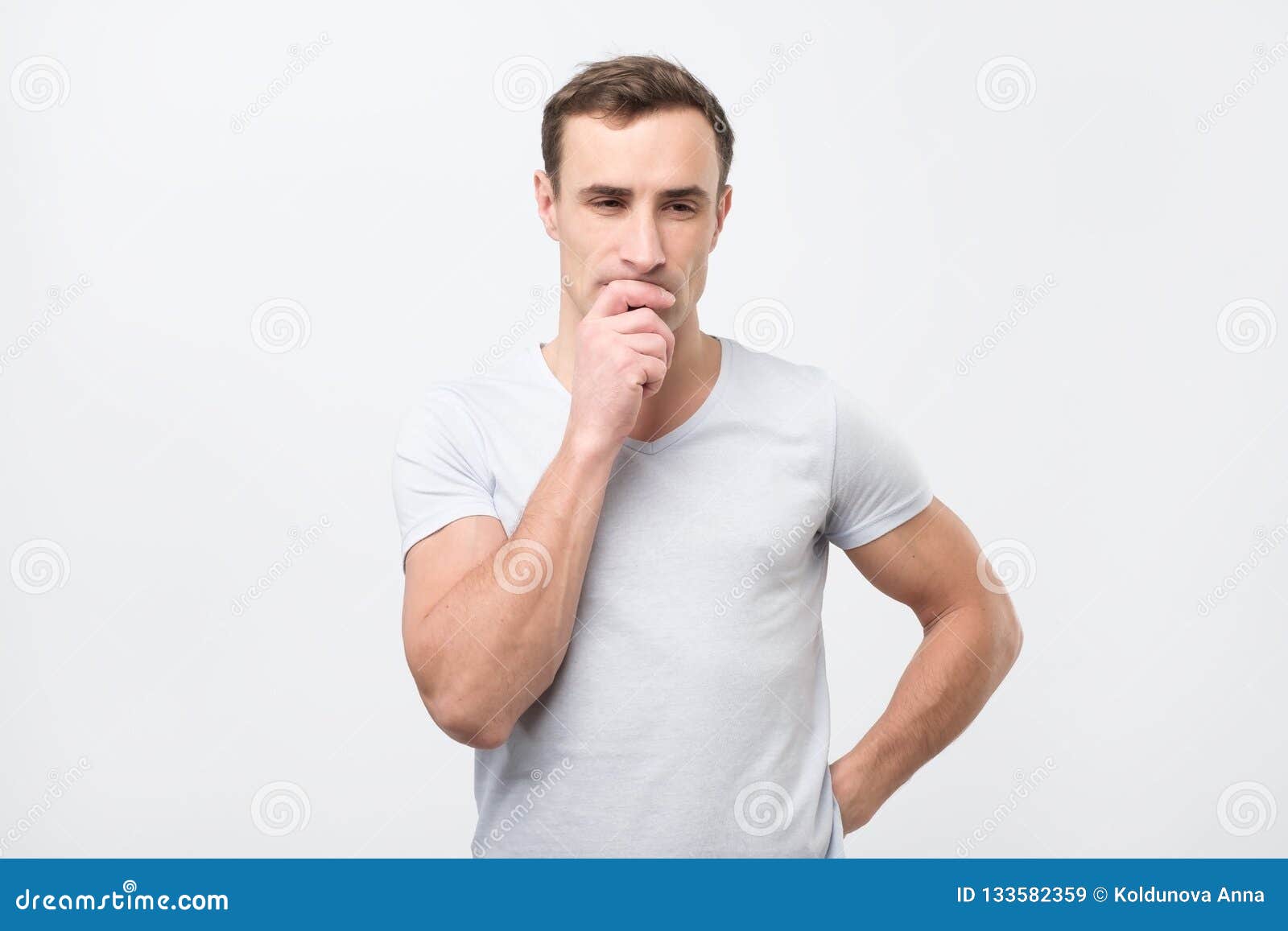 Pensive Young Italian Man is Thinking about His Job. Stock Image ... Pensive Young Italian Man is Thinking about His Job. Stock Image ...