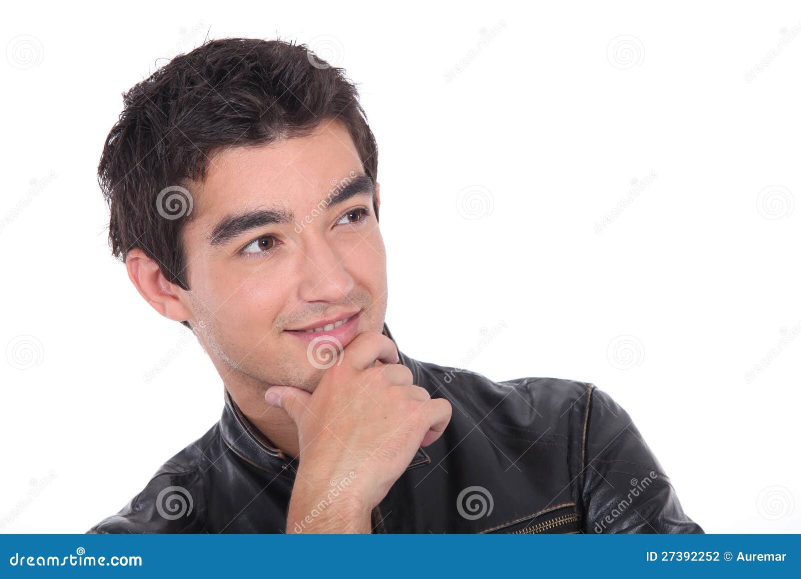 Pensive young man stock photo. Image of poser, thinking - 27392252